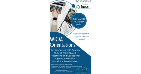 WIOA Orientations (02/10/2023) - What's New - Rock Hill Housing Authority